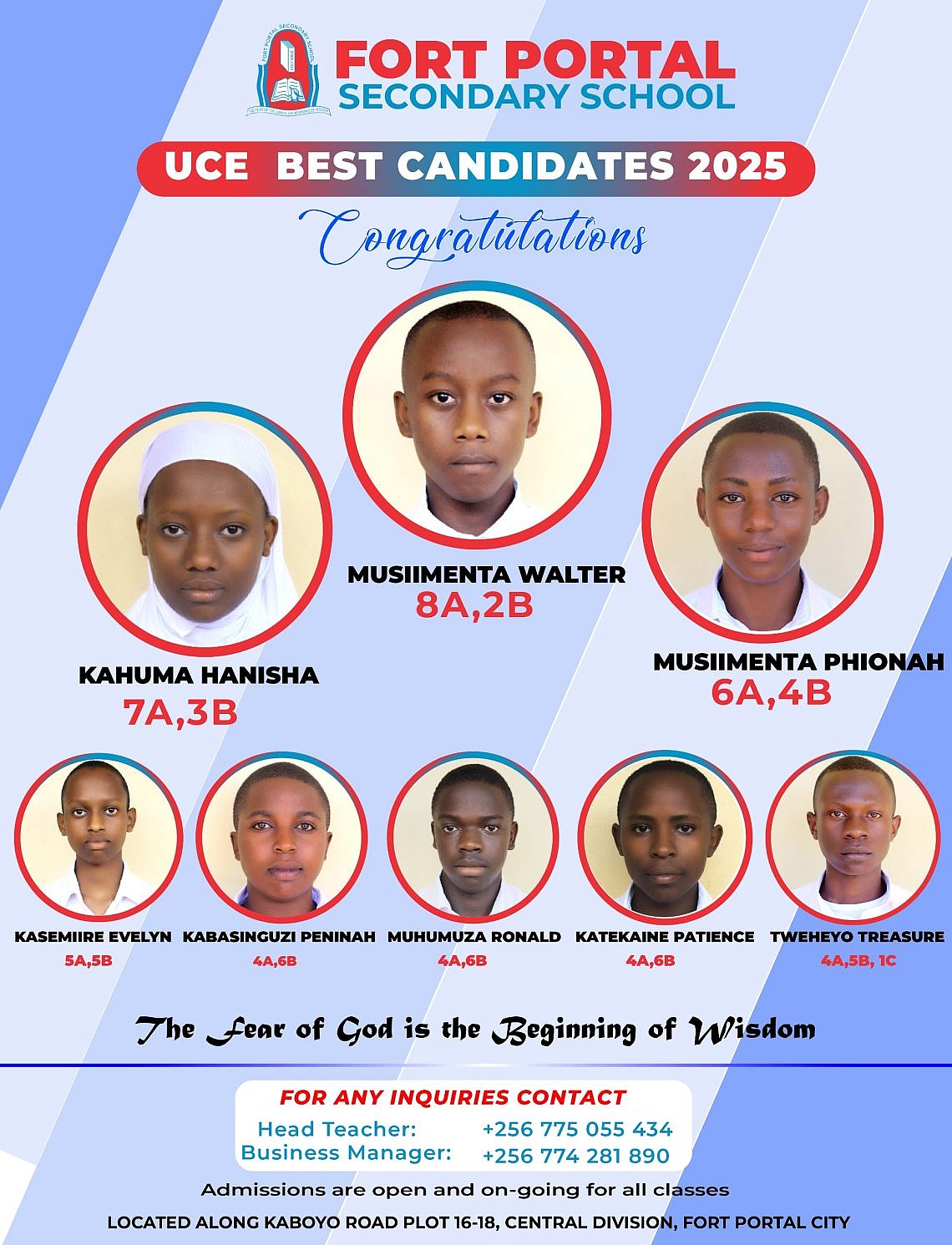 Fort Portal S.S celebrates stellar performance during 2025 UCE exams ...